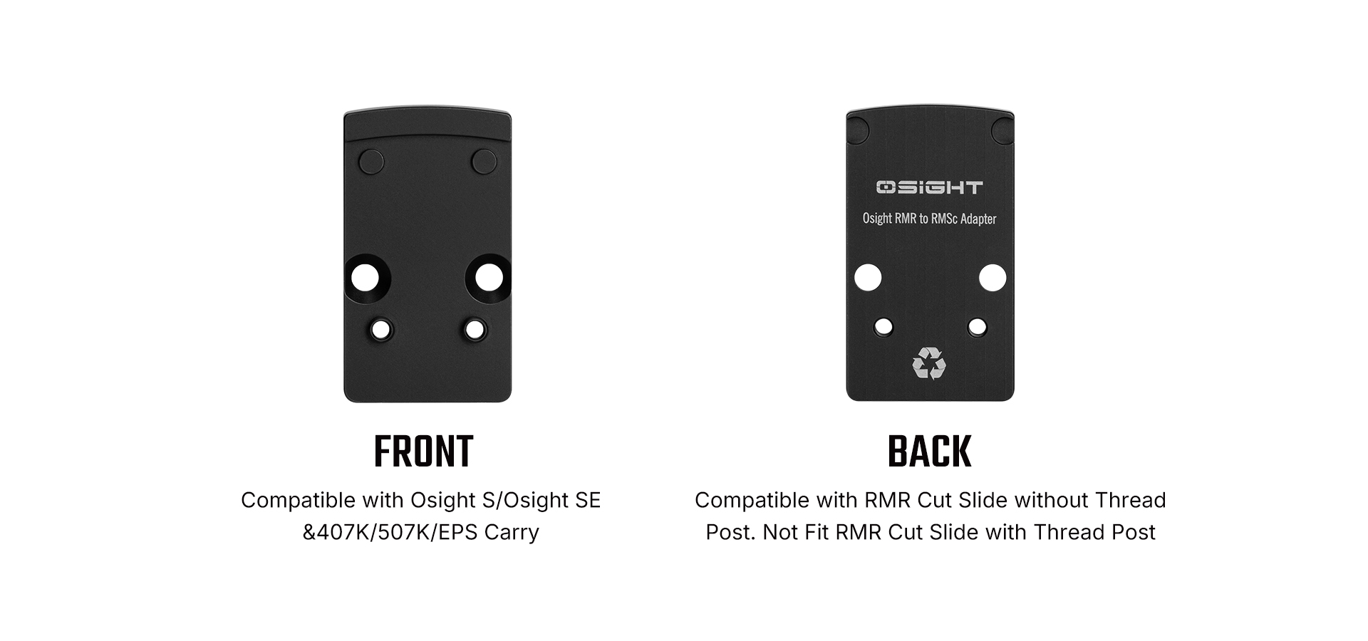 Osight Se RMR to RMSc Adapter Plate Universal Red Dot Sight Conversion ...